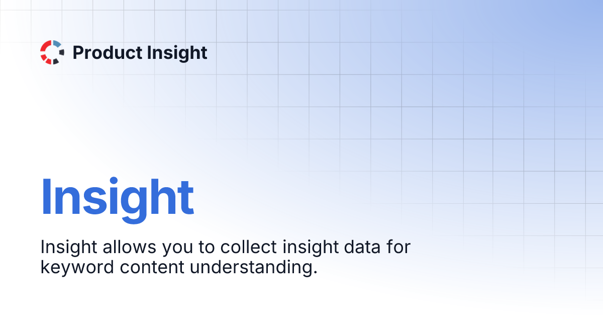 Insight | Product Insight
